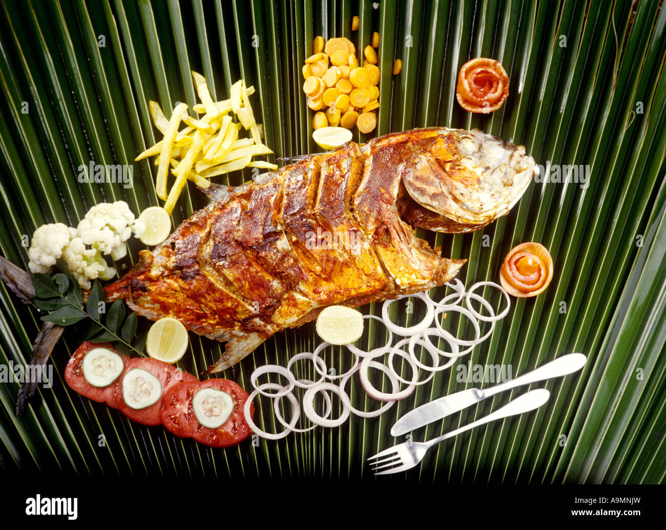 Indian non veg fish fry hi-res stock photography and images - Alamy