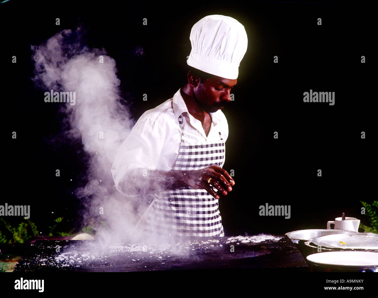 A CHEF AT WORK Stock Photo - Alamy