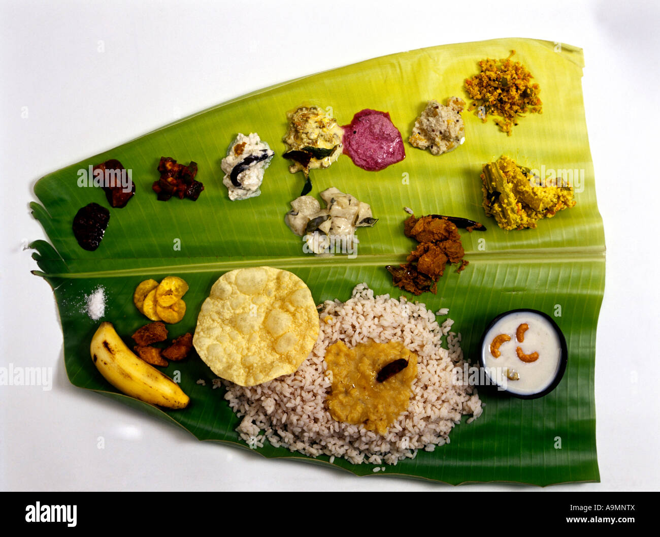 SADYA A TRADITIONAL KERALA FEAST Stock Photo - Alamy