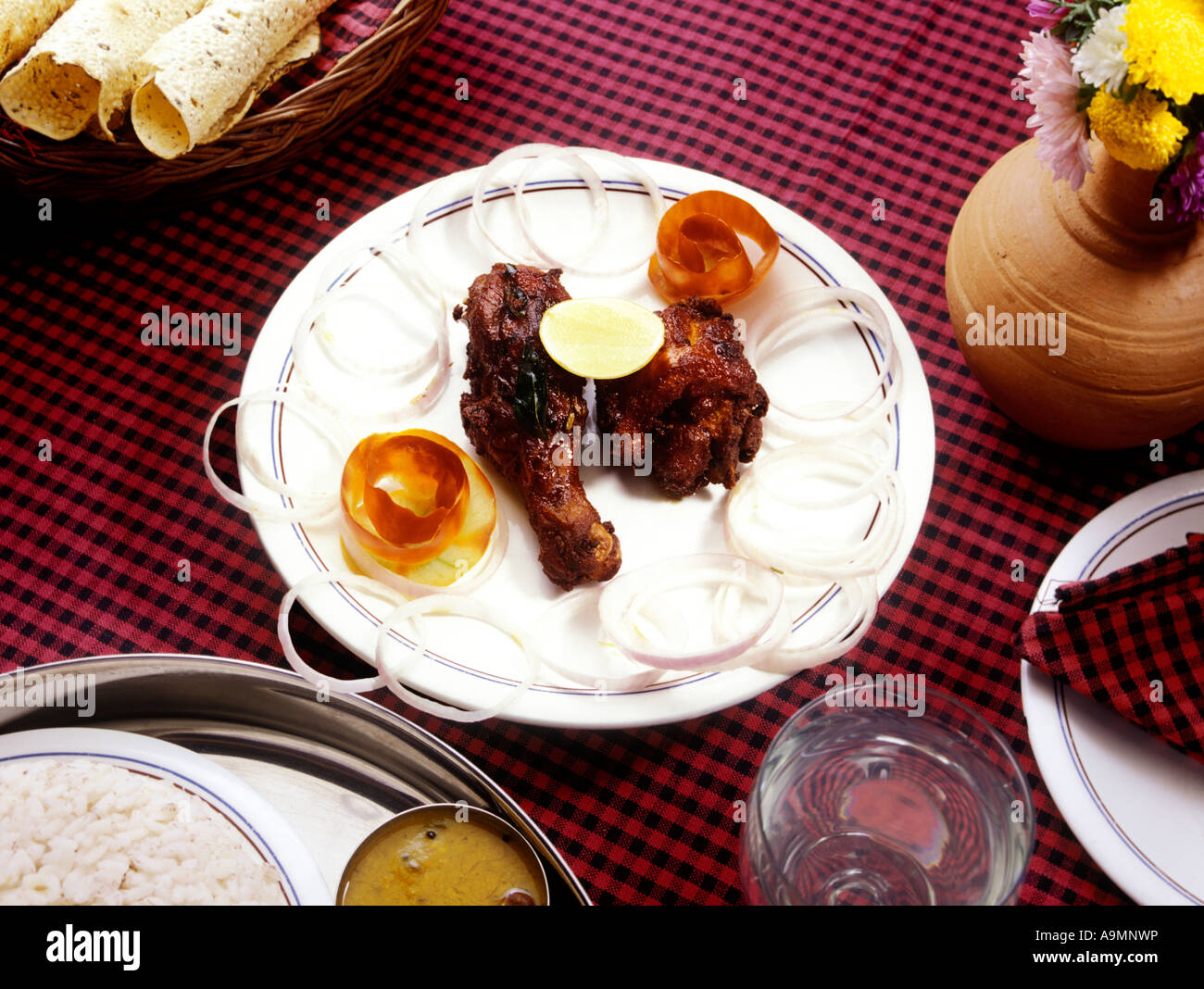 Fried chicken rice flower hi-res stock photography and images - Alamy