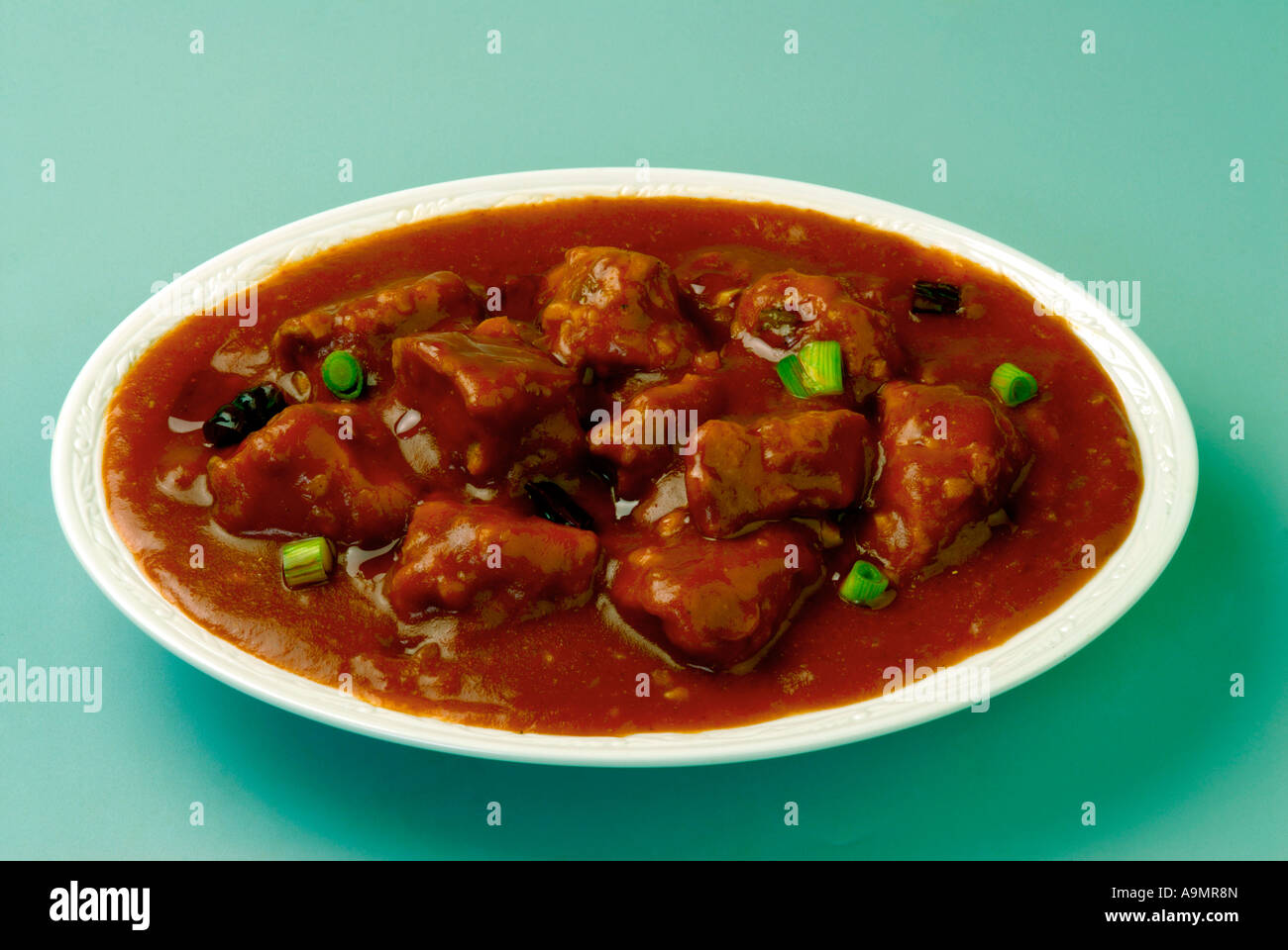 CHILLY CHICKEN A CHINESE CUISINE Stock Photo - Alamy