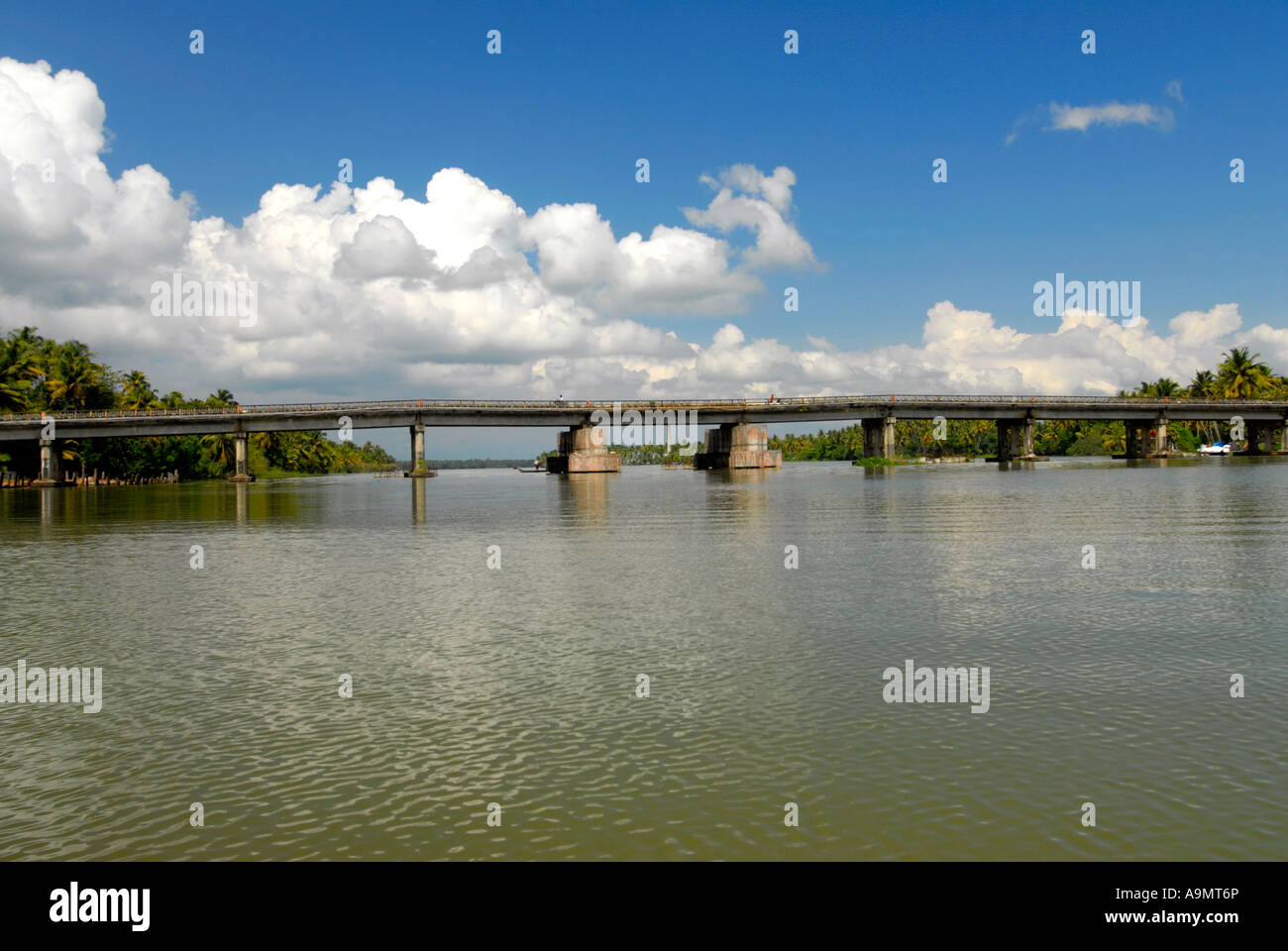 MURINJAPUZHA BRIDGE NEAR VAIKOM KERALA Stock Photo - Alamy