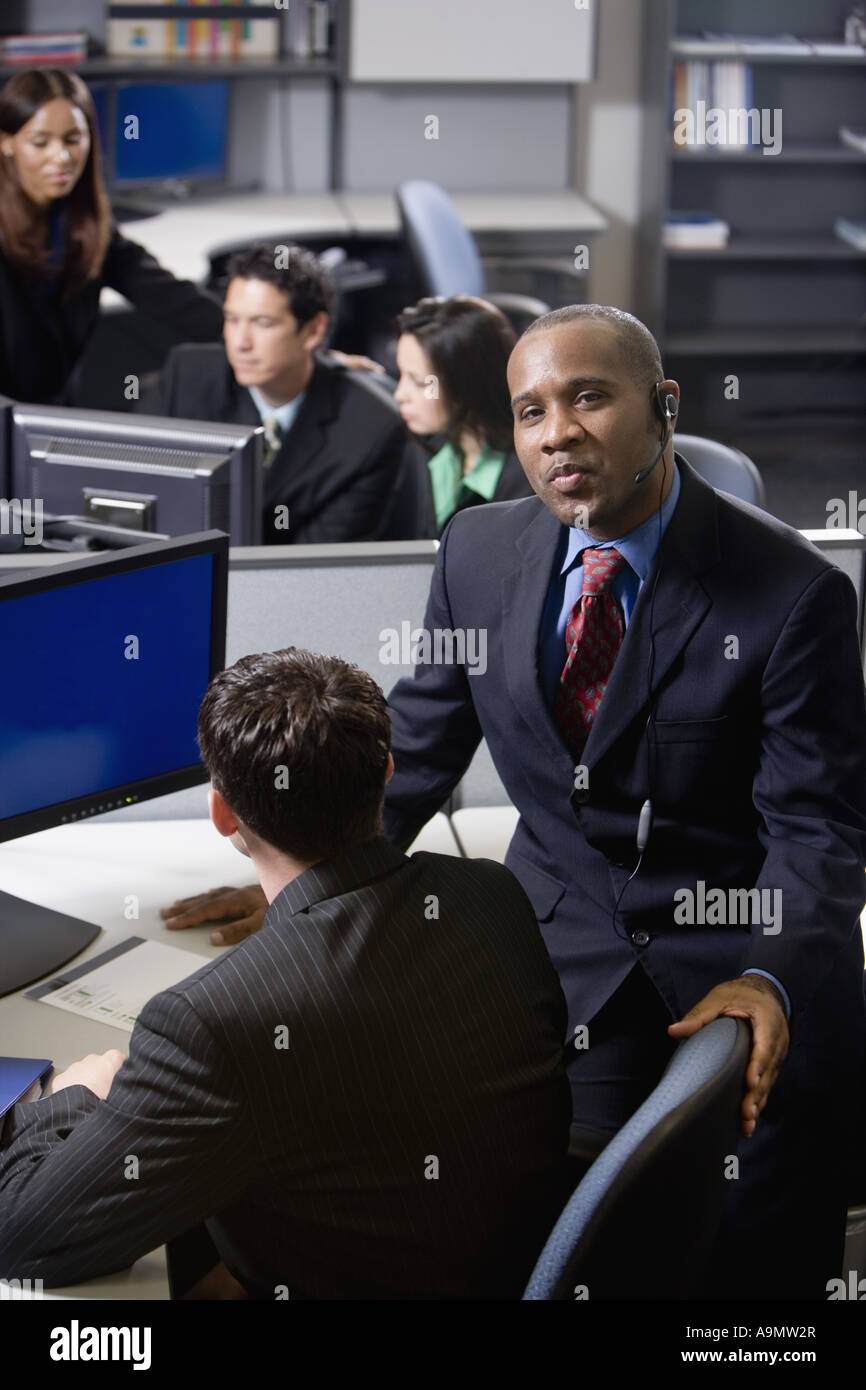 Business people working in a busy office Stock Photo - Alamy