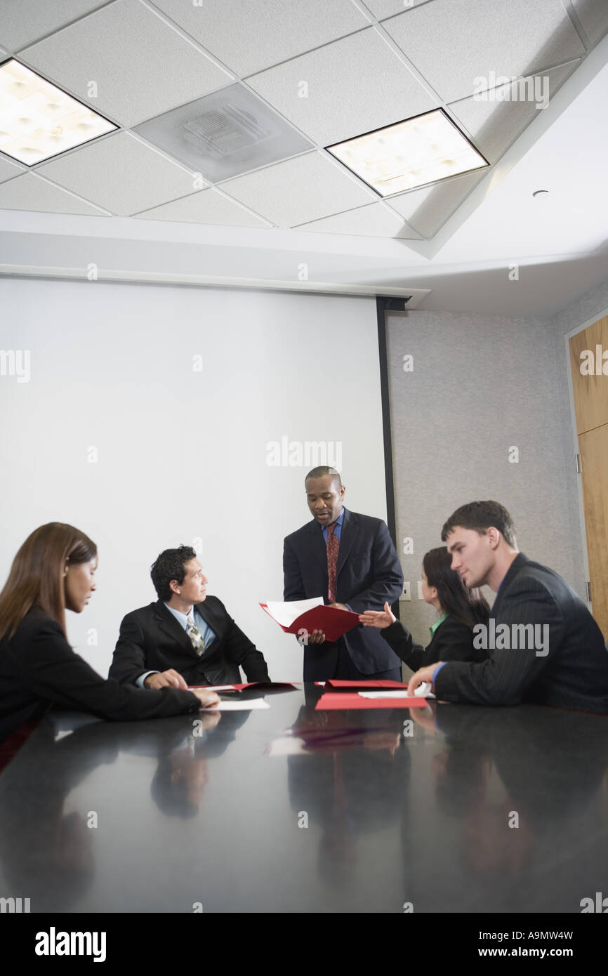 Business executives at a presentation in a formal conference room Stock ...