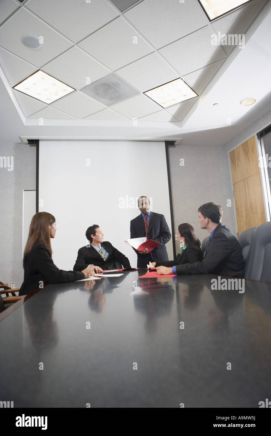 Business executives at a presentation in a formal conference room Stock ...