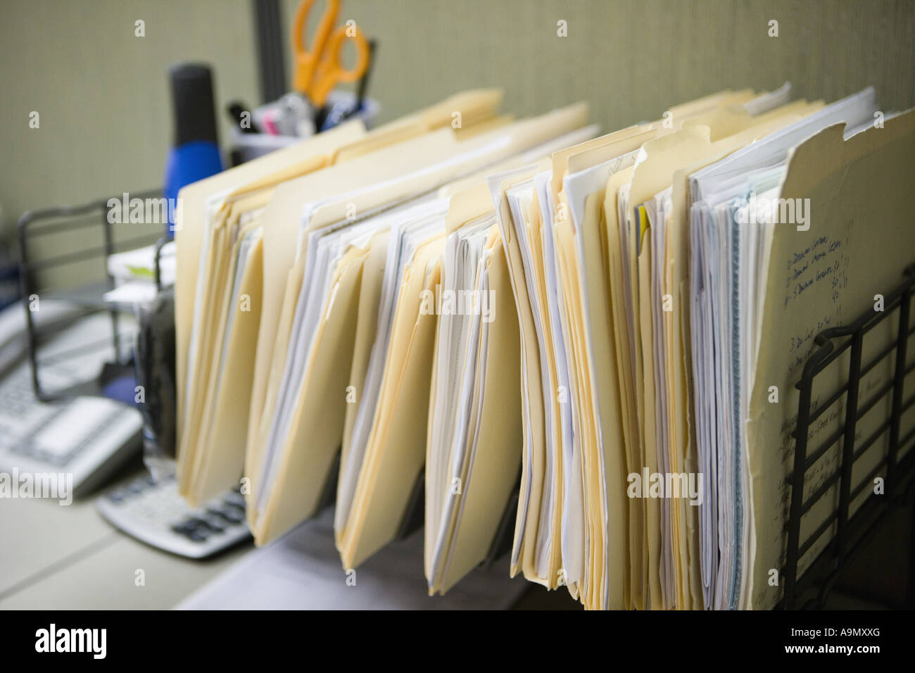 Close-up of file folders Stock Photo - Alamy