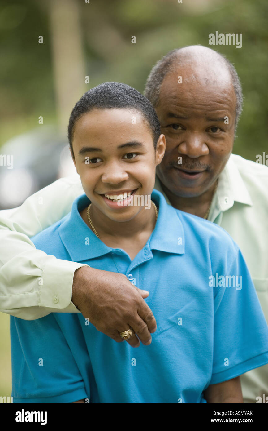 Portrait of an father and son Stock Photo - Alamy
