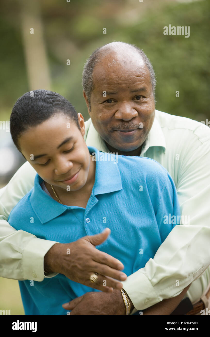 Portrait of an father and son Stock Photo - Alamy