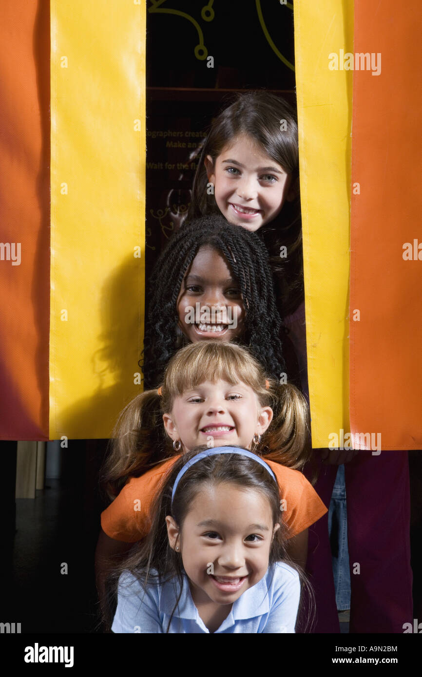 Giggling 7 9 years hi-res stock photography and images - Alamy