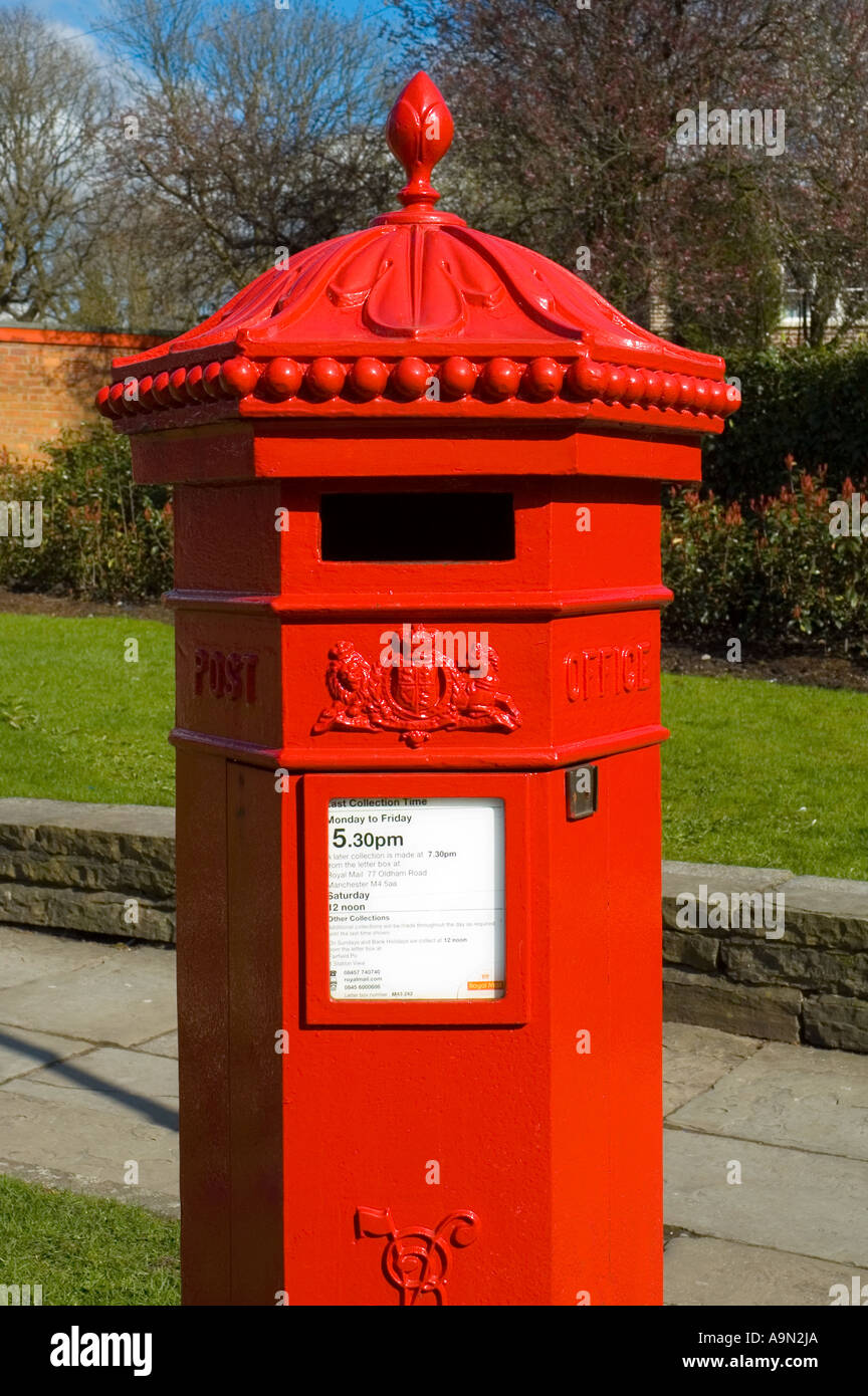 Victorian post box at the Fairfield Moravian Settlement, Droylsden ...