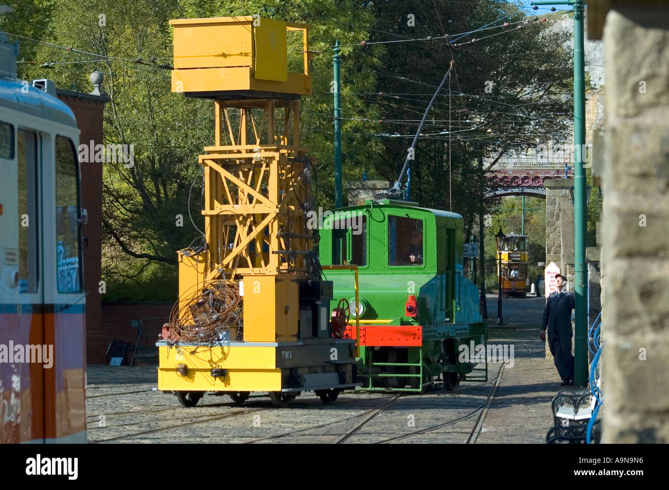 Maintenance vehicles, at the Crich Tramway Village, near Matlock ...