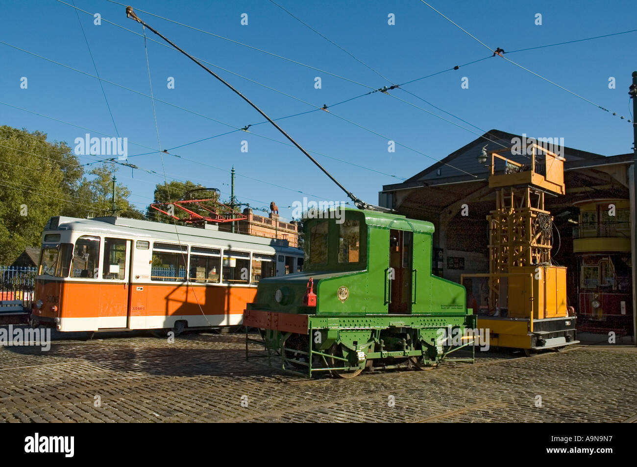 Maintenance vehicles, at the Crich Tramway Village, near Matlock ...