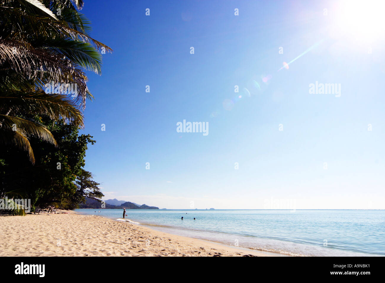 Sun beating down on beach on Ko Chang Thailand Stock Photo - Alamy