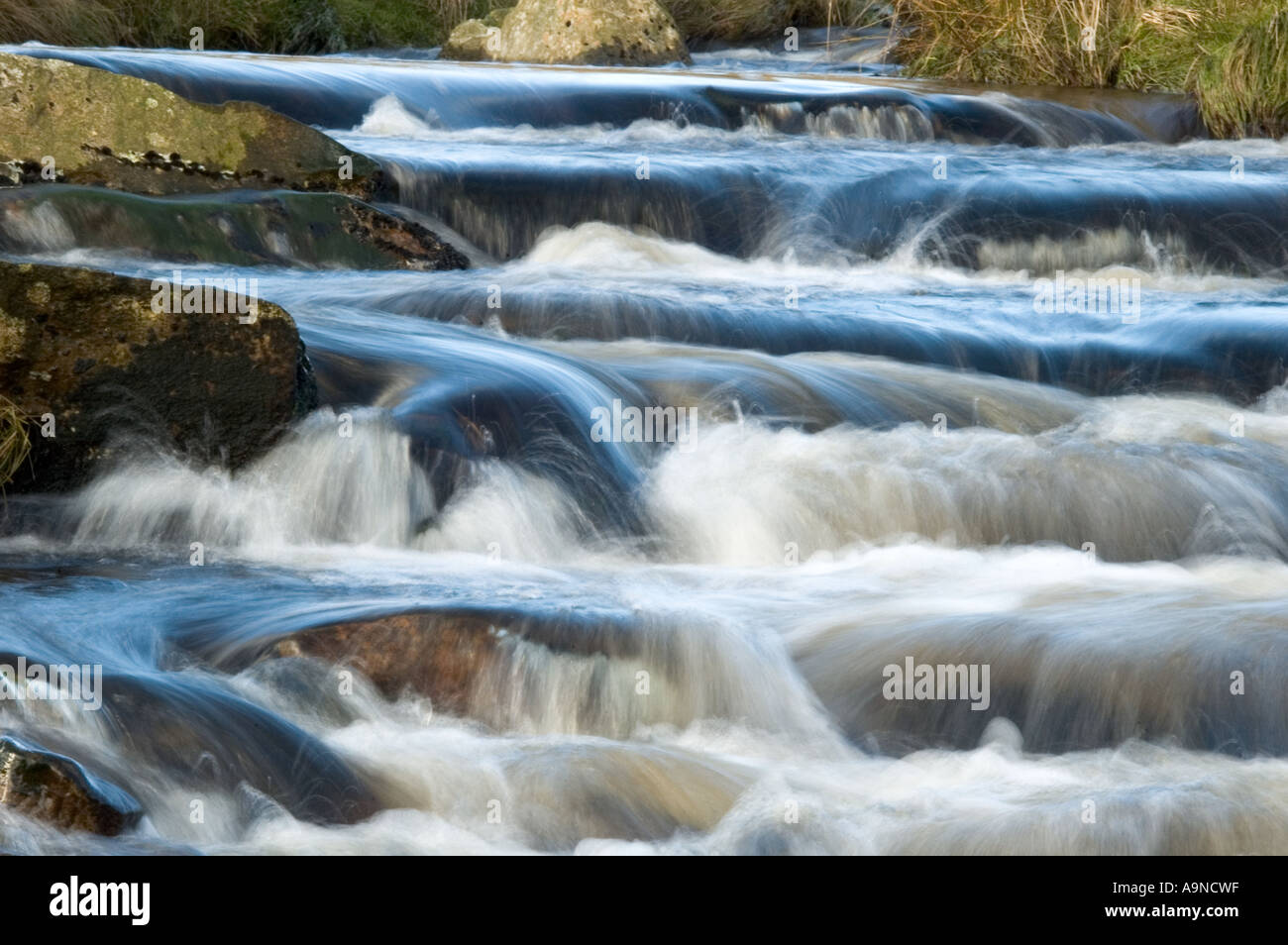 landscape of series of small waterfalls in Babbling brook Stock Photo ...