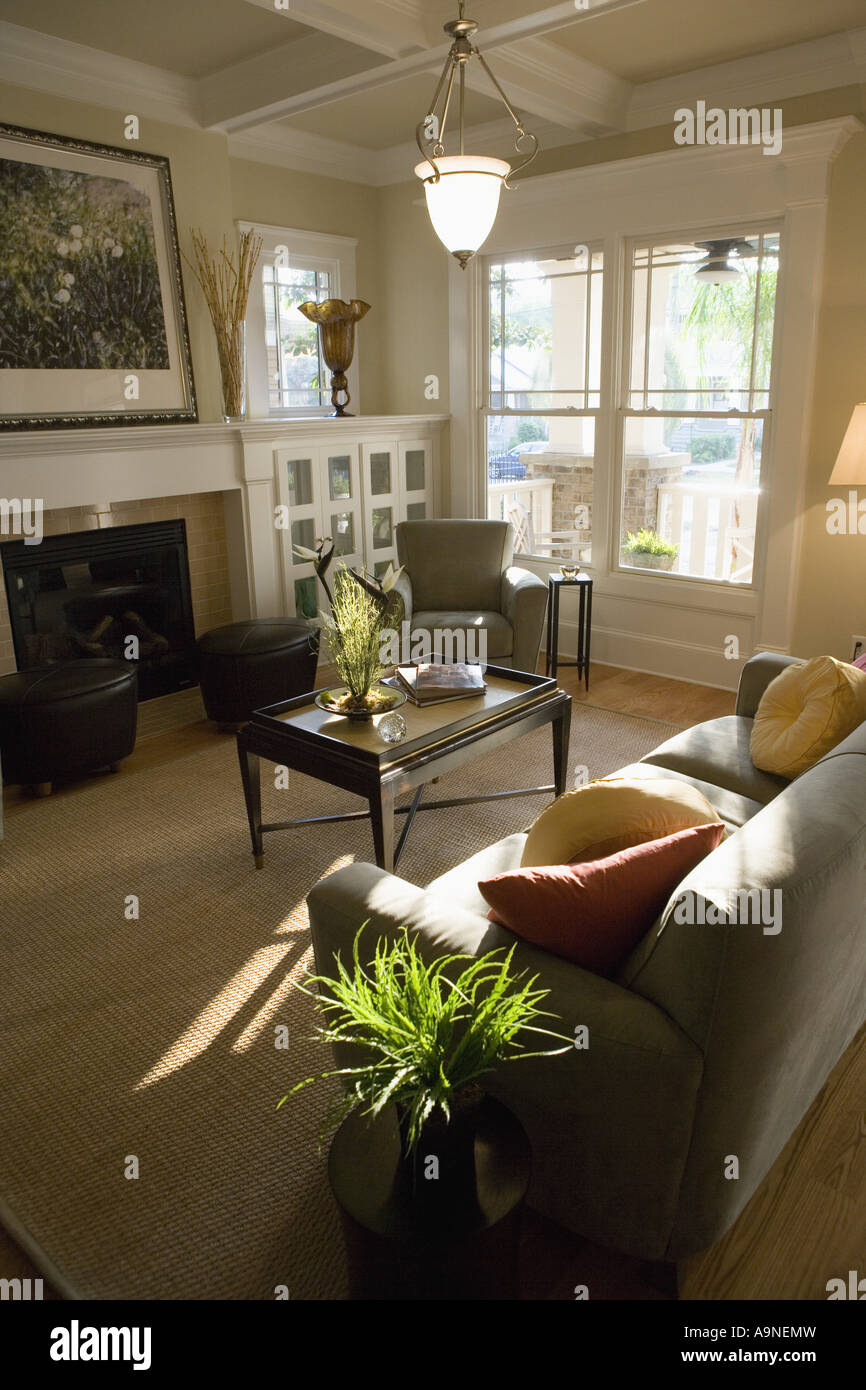 View of home interior, living room Stock Photo - Alamy