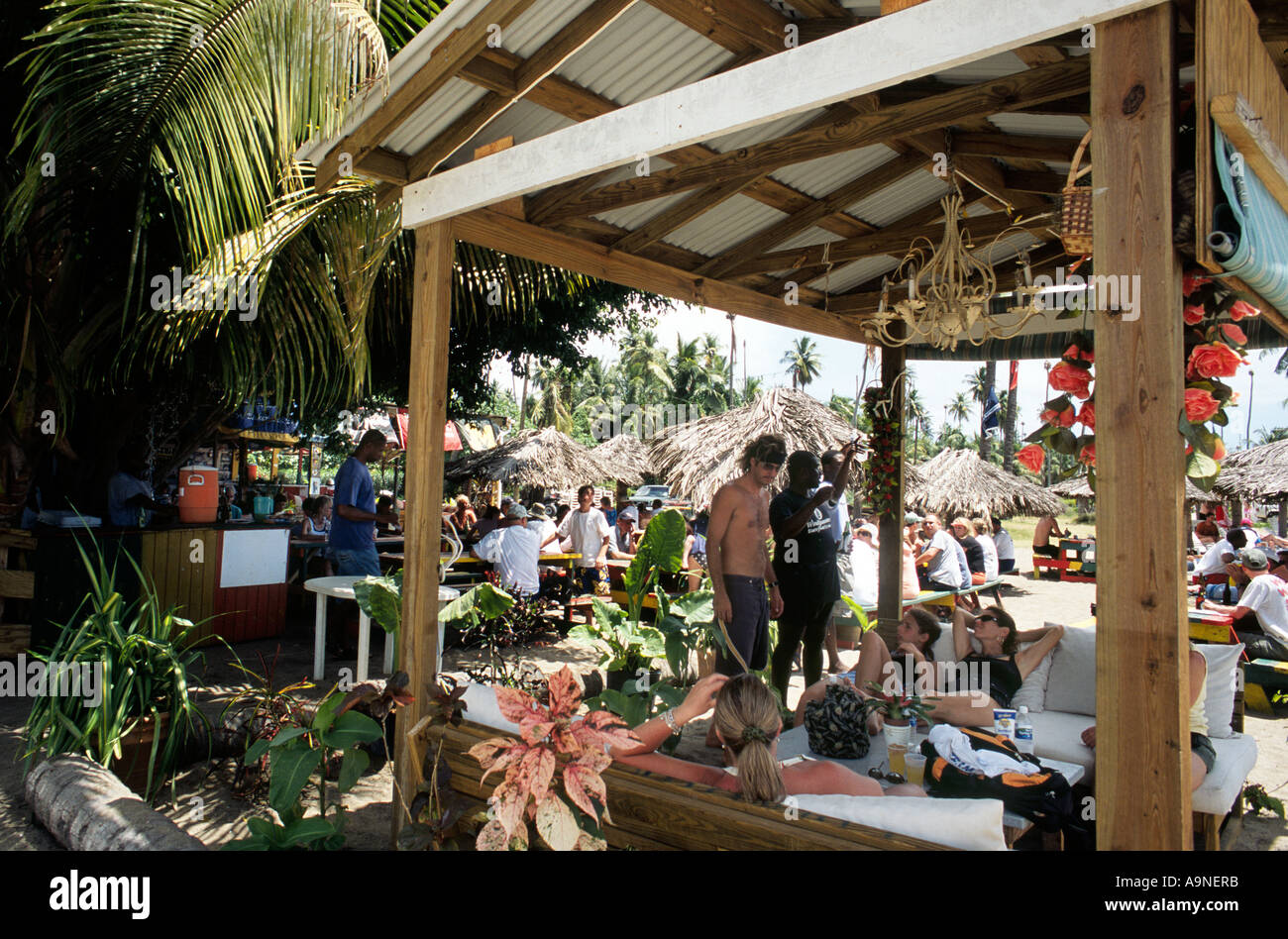 Sunshines Bar, where they serve Stinger Bees at Pinneys Beach Nevis ...