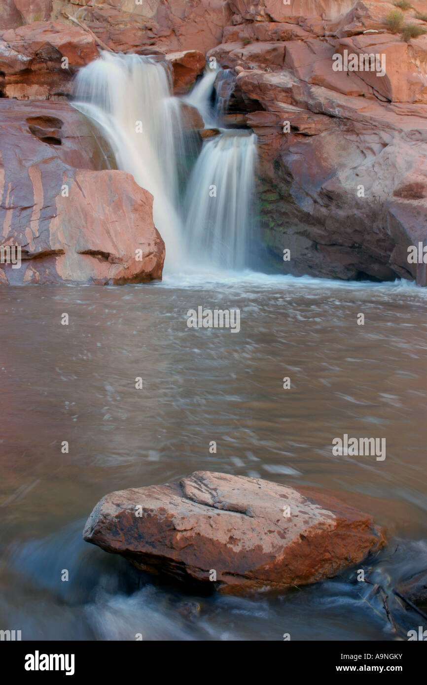 fremont river waterfall, capitol reef national park, utah Stock Photo ...