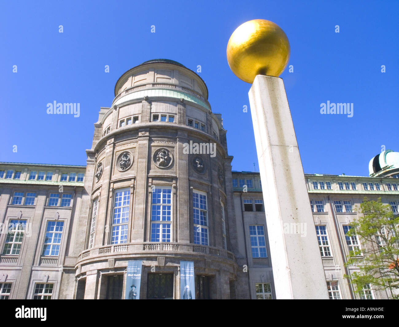 Column golden in front of Deutsches museum deutschesmuseum german ...