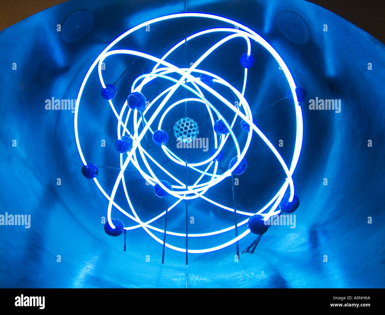 blue light mystery mysterious circle element shape form detail abstract ...
