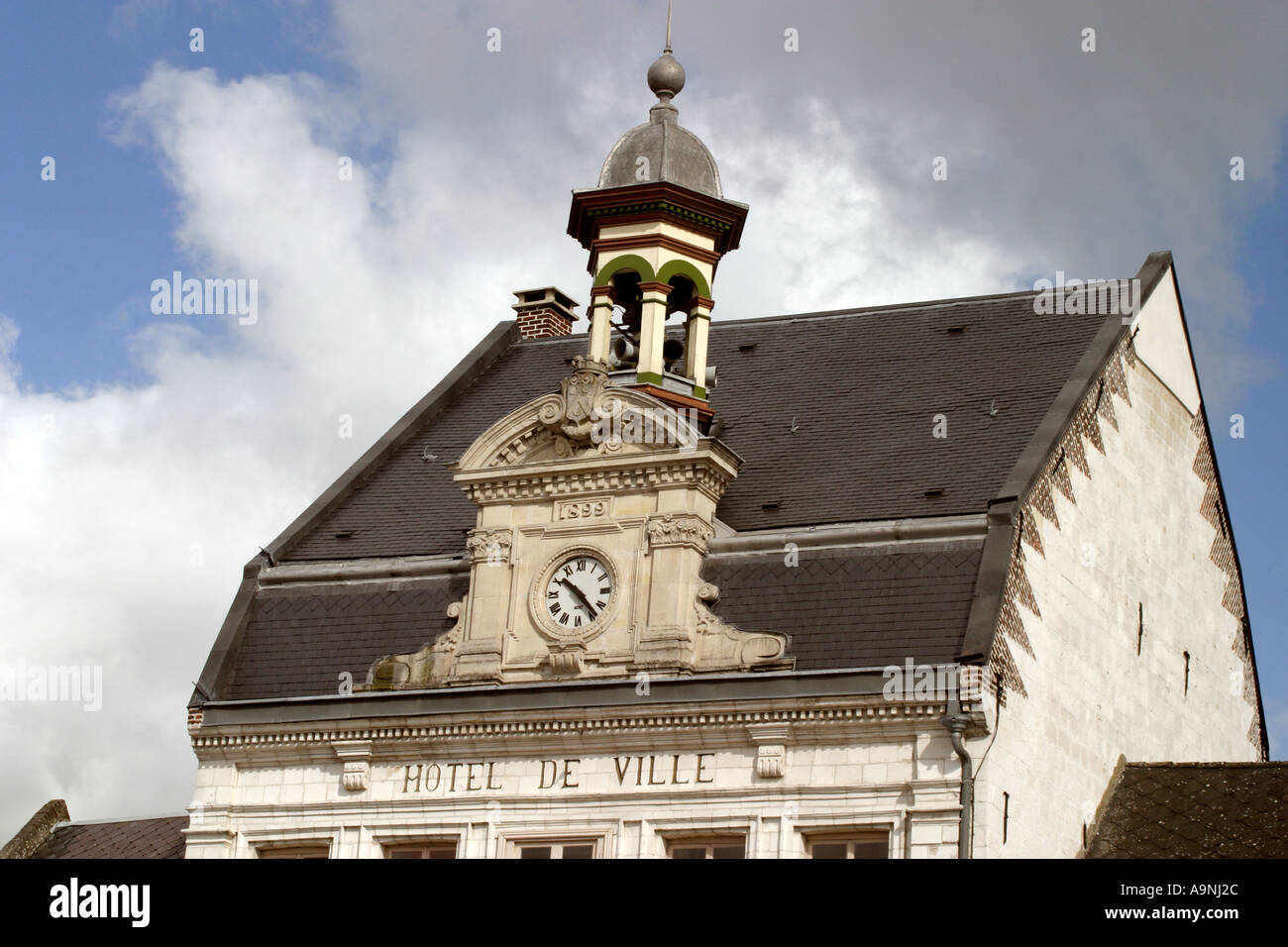 Roof detail Hotel de Ville Frevent Stock Photo - Alamy