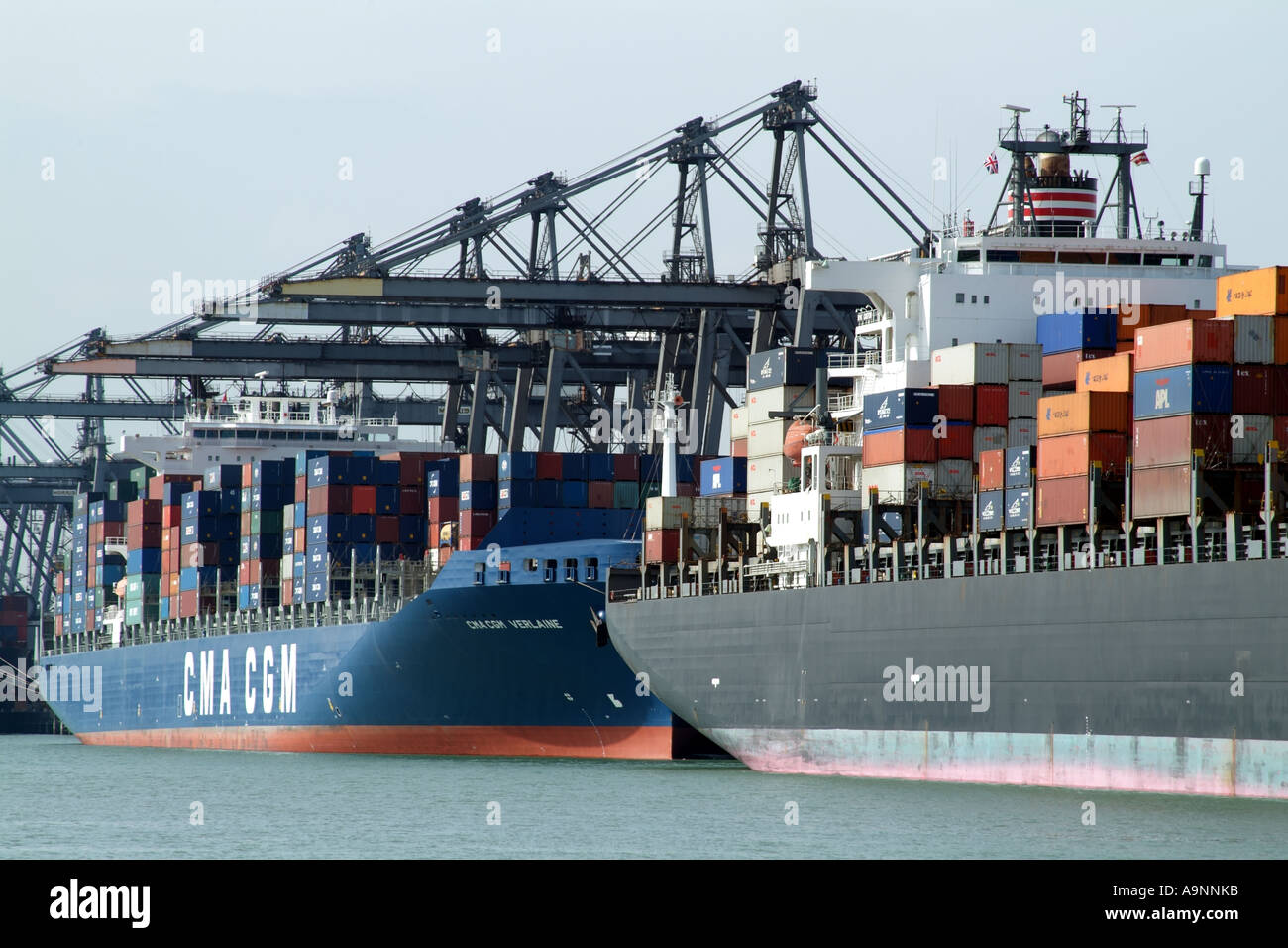 Southampton Container Terminal On Southampton Water Southern England