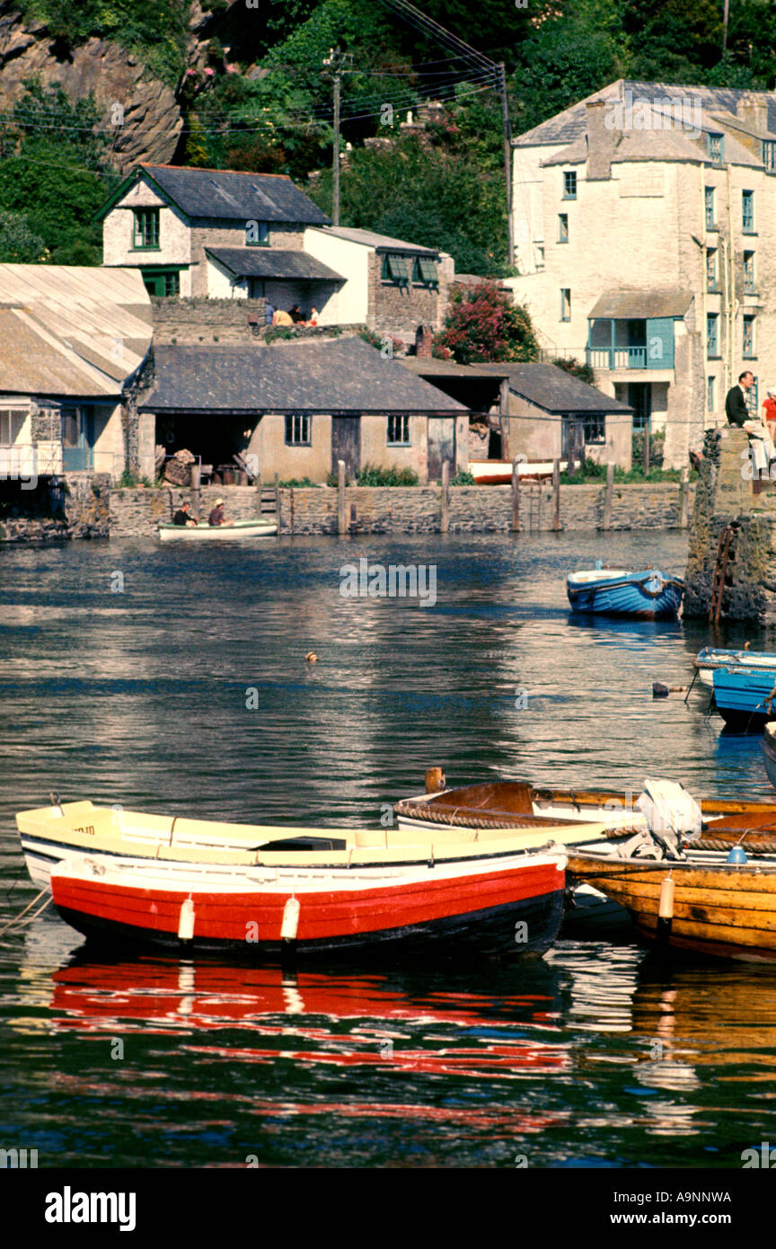 Harbour at Polperro Stock Photo - Alamy