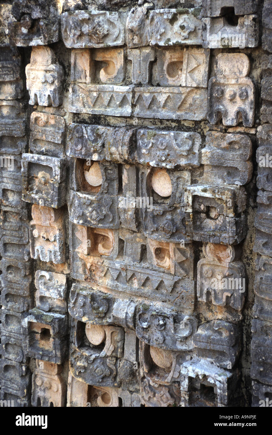DECORATIVE SQAURES FRONTING THE FACADE OF A PUUC STYLE BUILDING AT ...