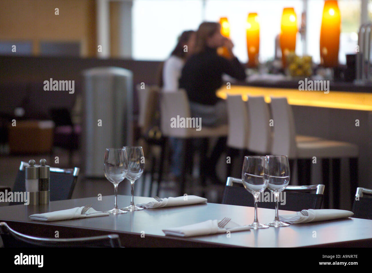 Table of drinks in bar Stock Photo - Alamy
