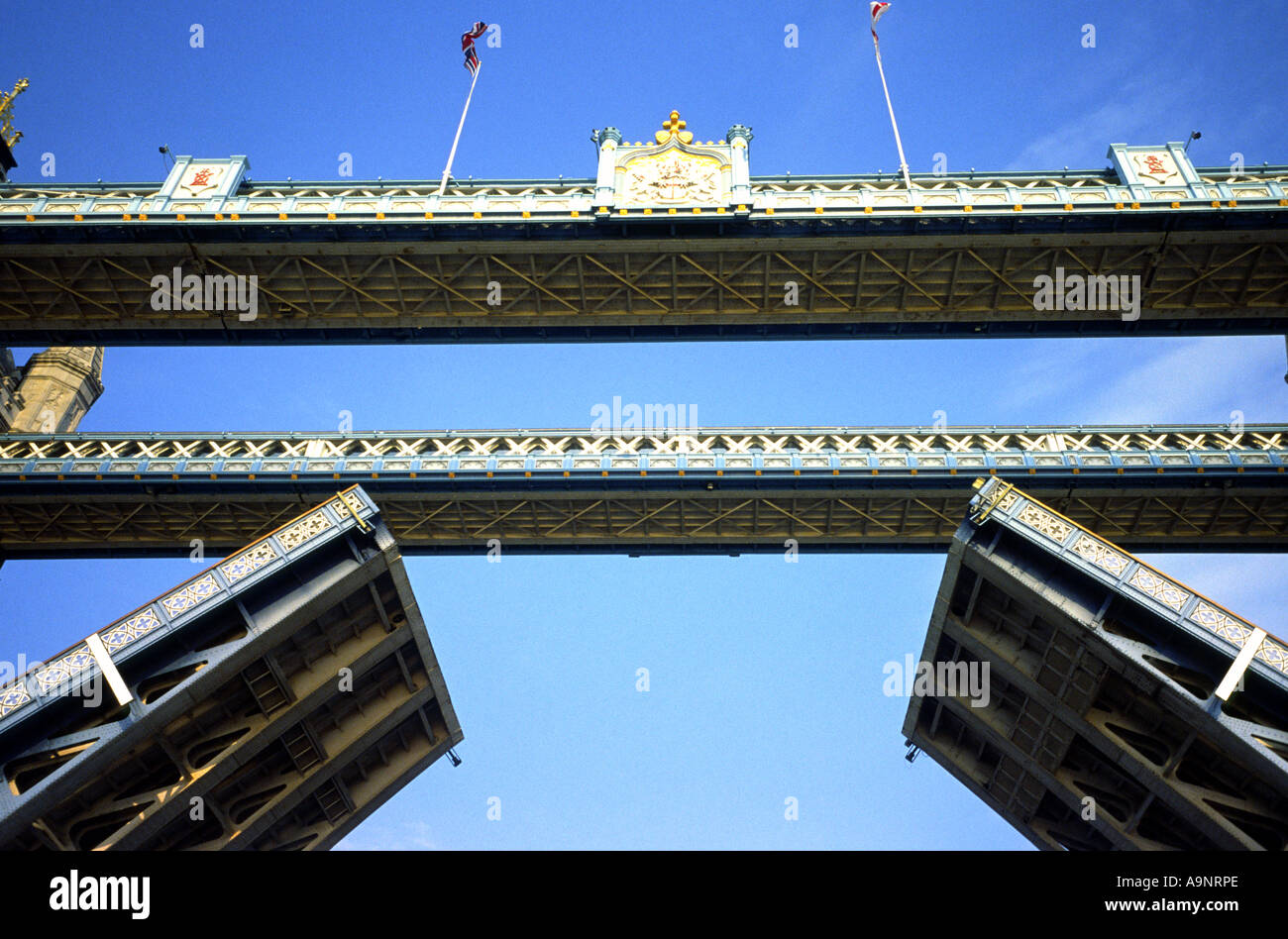 London's Tower bridge opens Stock Photo - Alamy