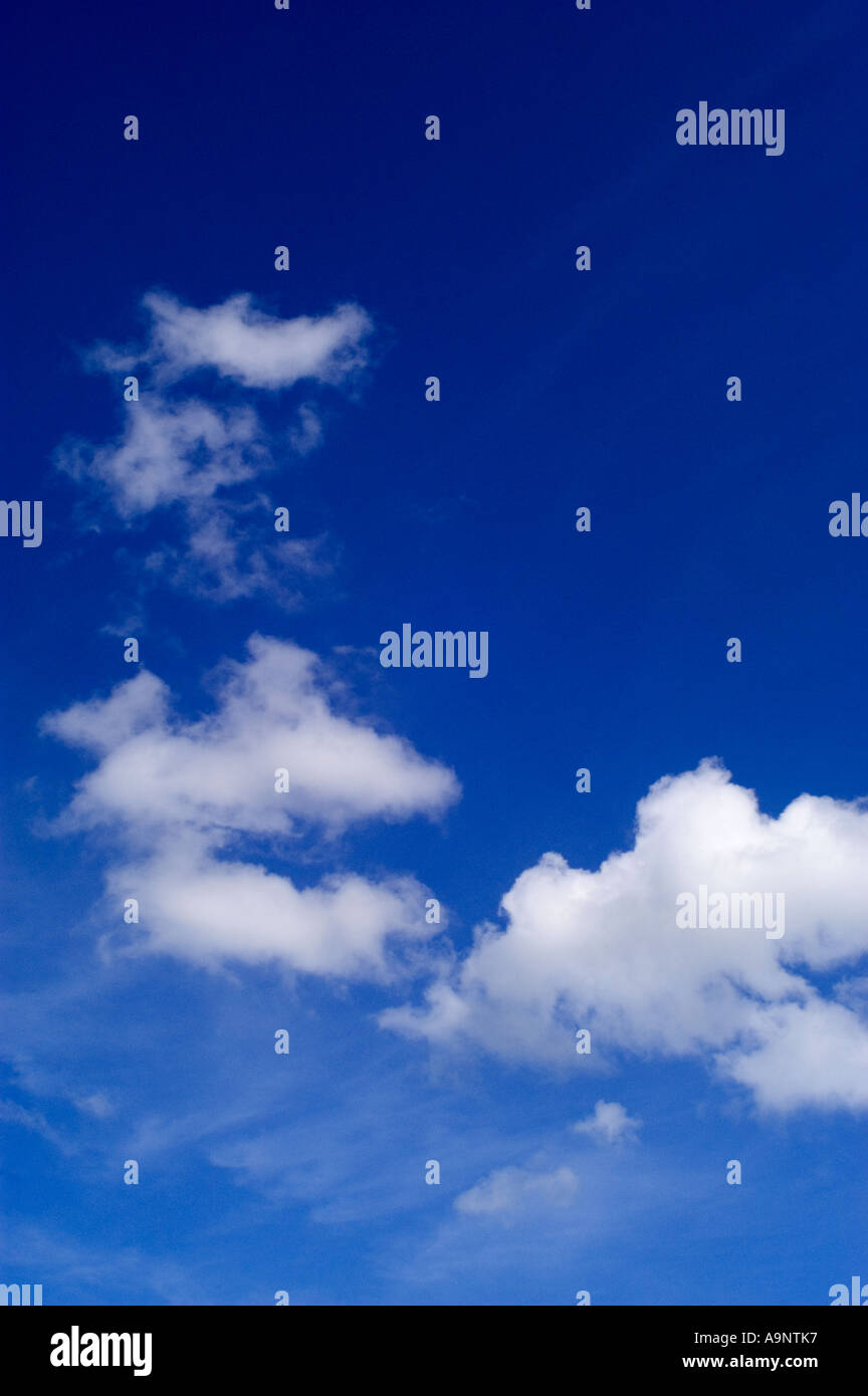 Gradient blue sky with clouds Stock Photo - Alamy