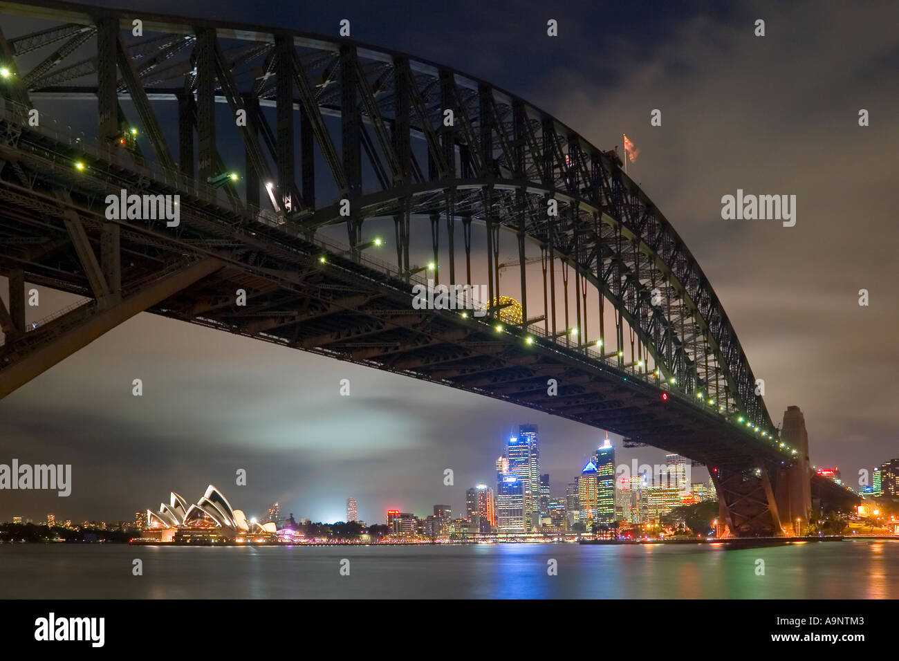 Harbour bridge and Opera house at night Stock Photo - Alamy