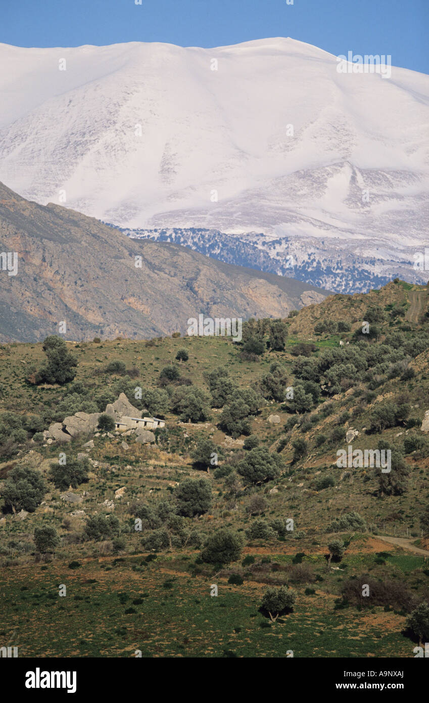 The snow-capped White Mountains in Crete, Greece Stock Photo - Alamy