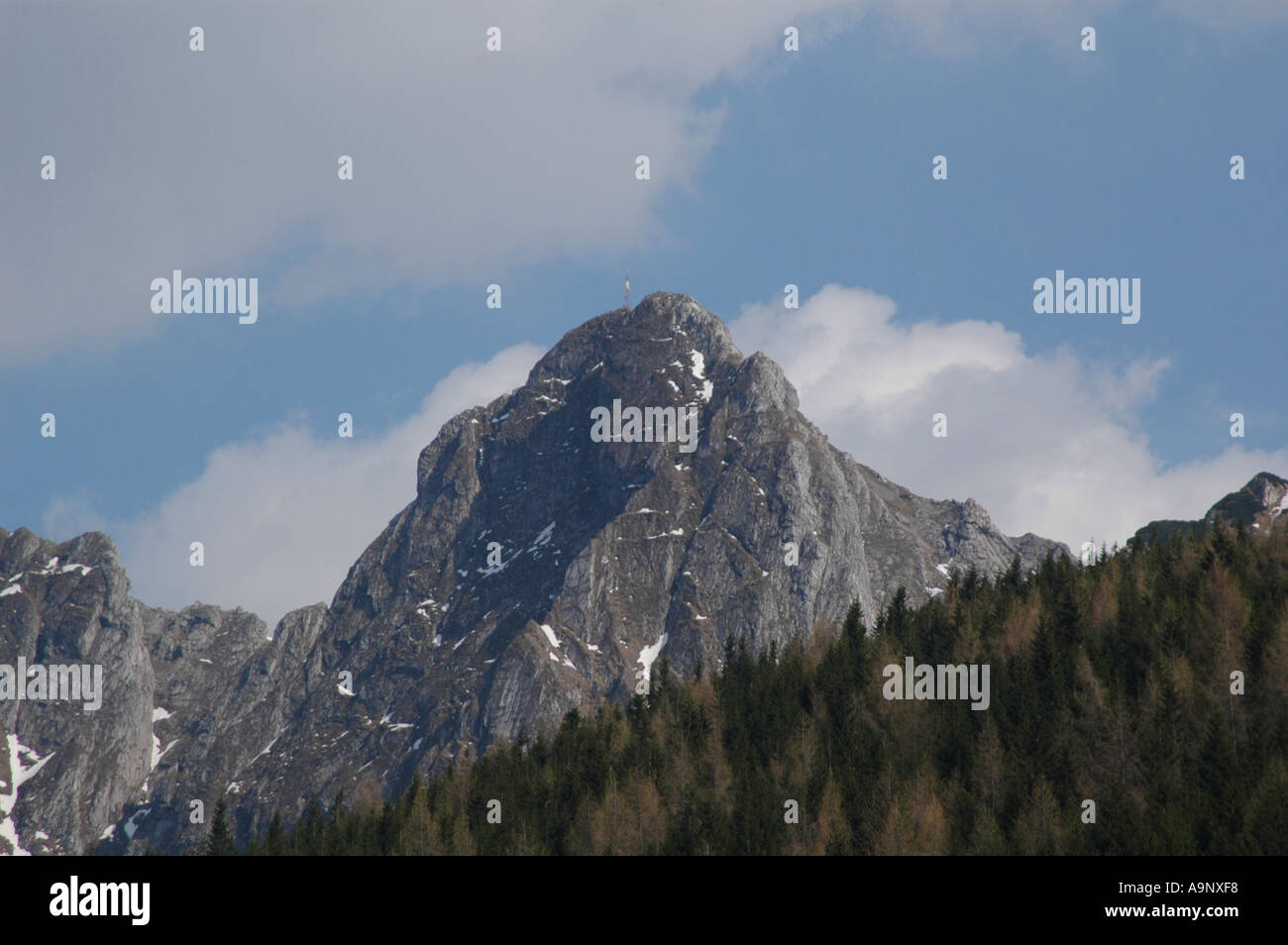 Mt Giewont in Polish Tatra mountains seen from Dolina Malej Laki Stock ...