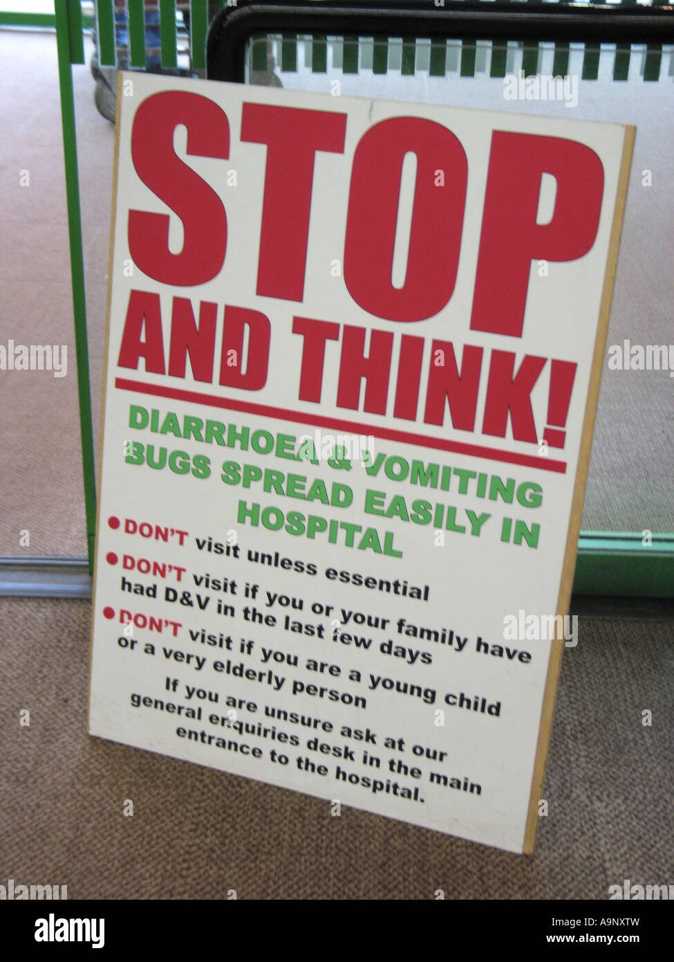 hospital warning sign diarrhoea vomiting sickness tummy bug infection ...