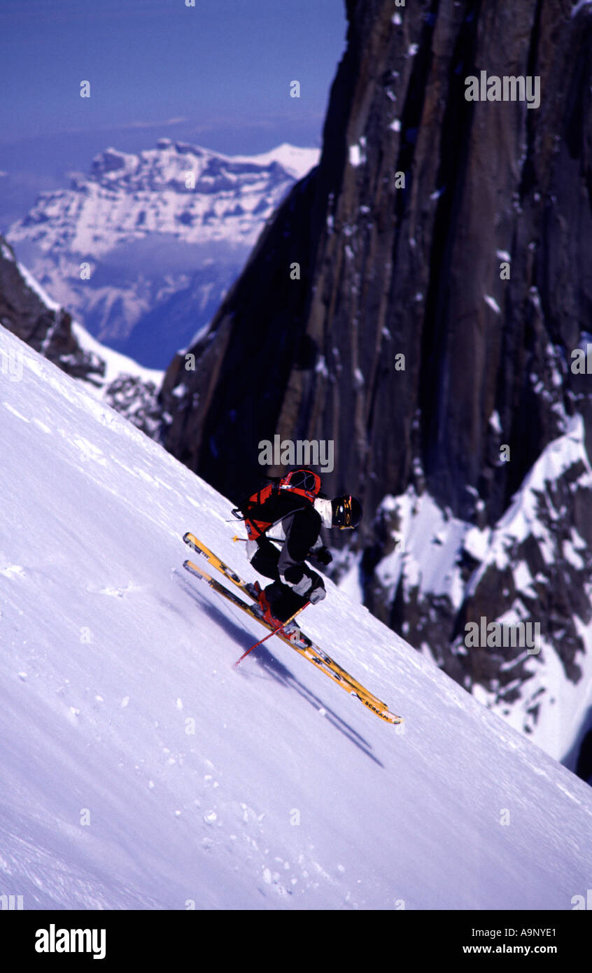 A man skiing in Chamonix France Stock Photo - Alamy