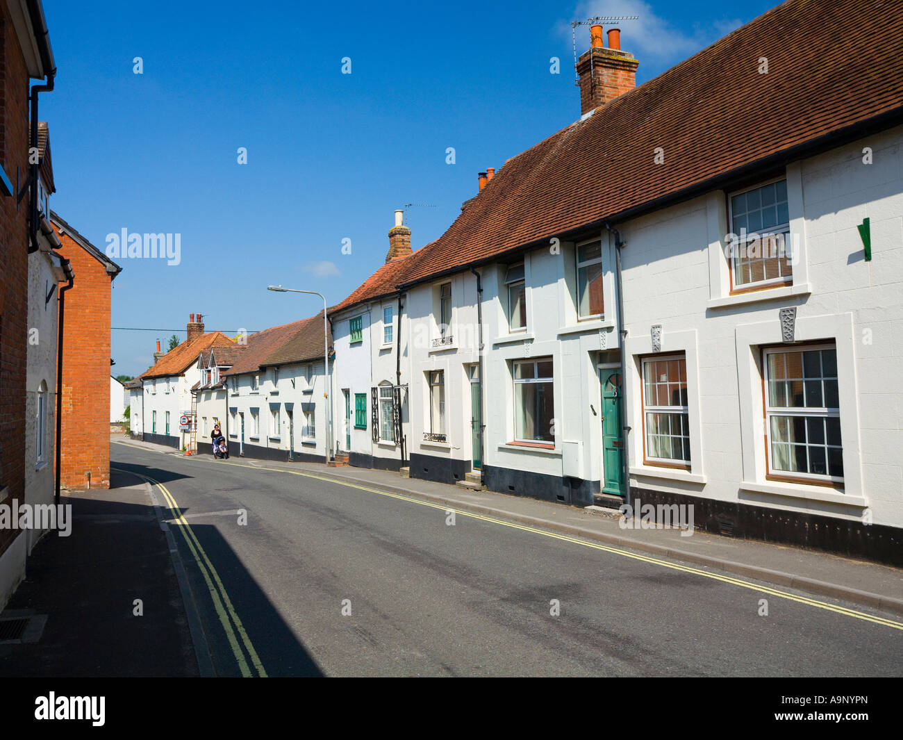 High Street main through road in Overton north Hampshire UK Stock Photo ...