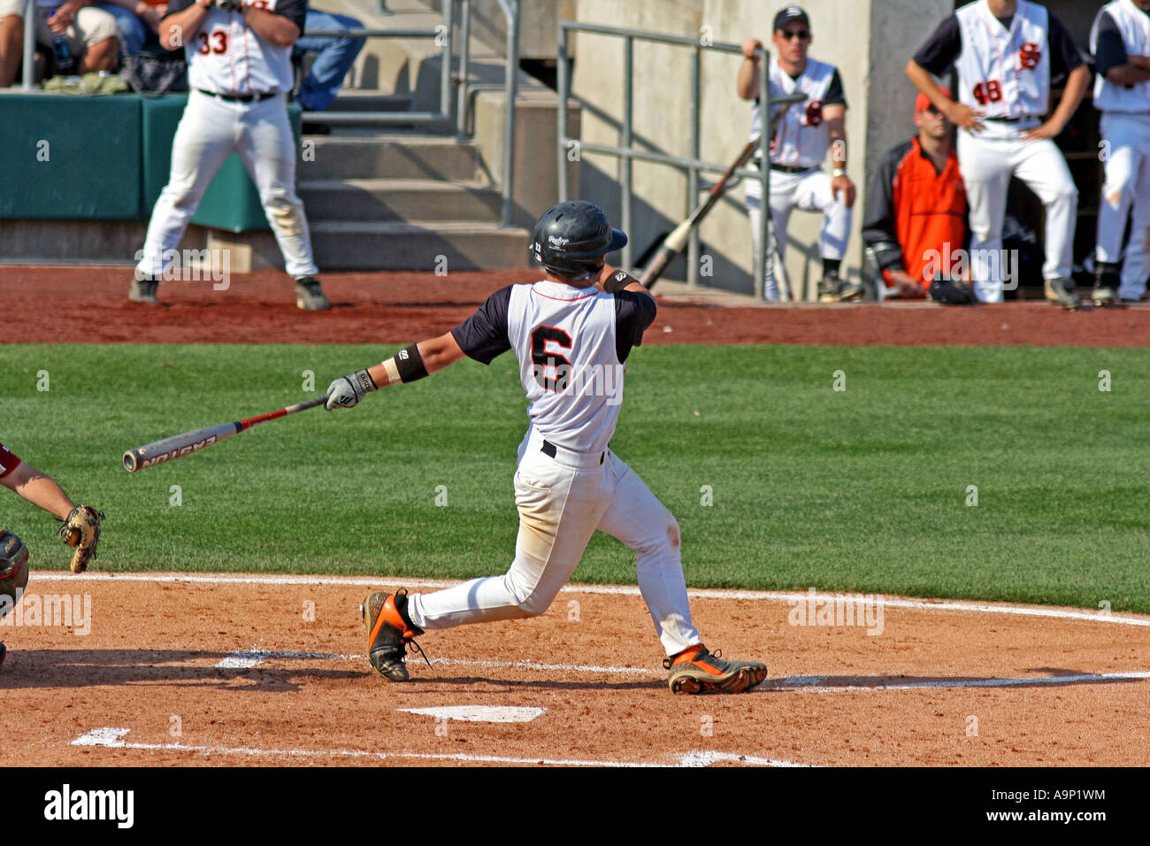 A big swing at a baseball game. USA Stock Photo - Alamy
