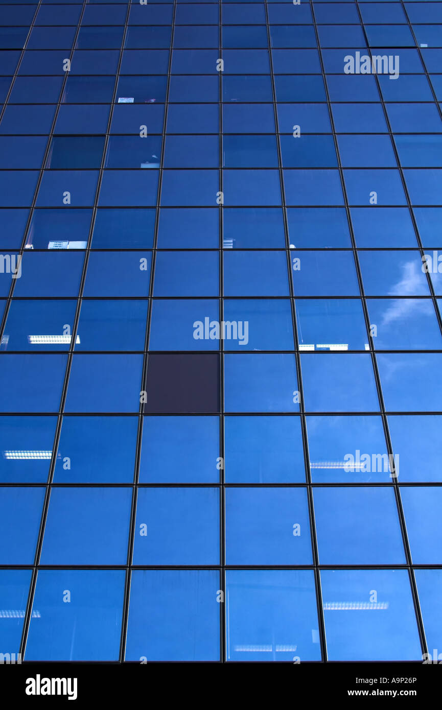 Detail of a building with a glass facade Stock Photo - Alamy