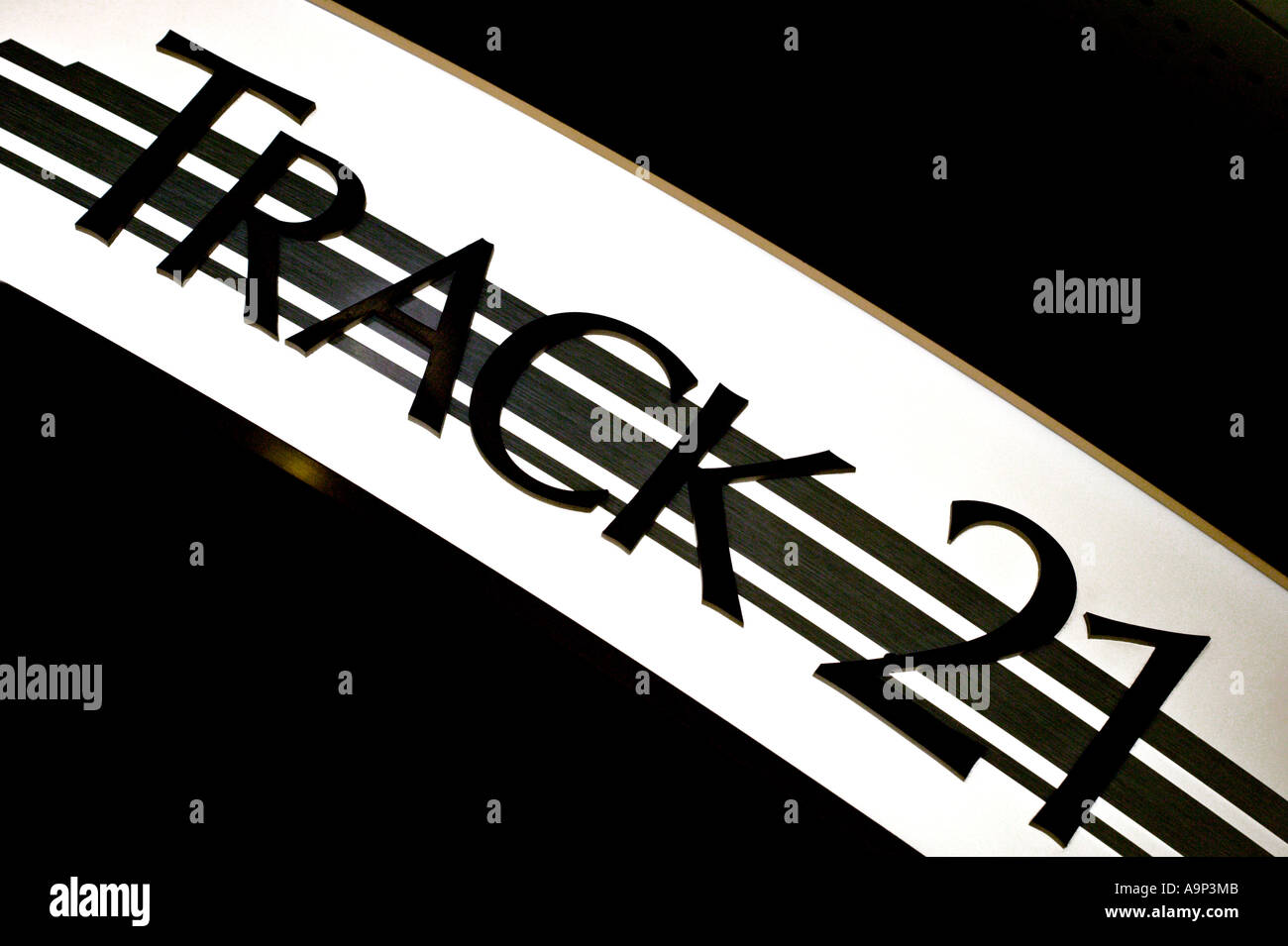 Closeup of train track sign Chicago Illinois USA Stock Photo - Alamy