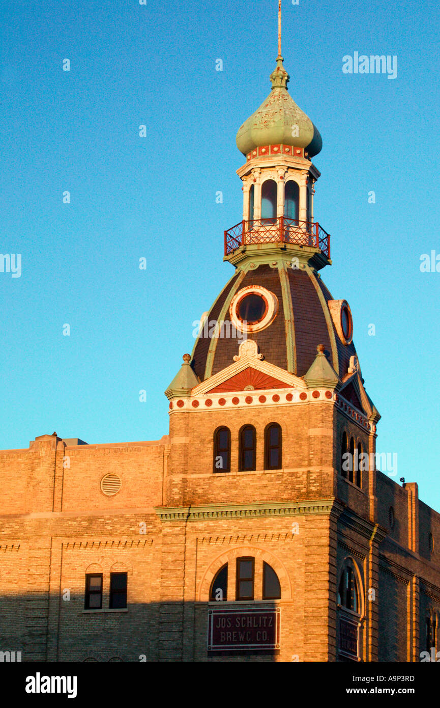 Ornate tower at former Schlitz brewery Milwaukee Wisconsin USA Stock ...