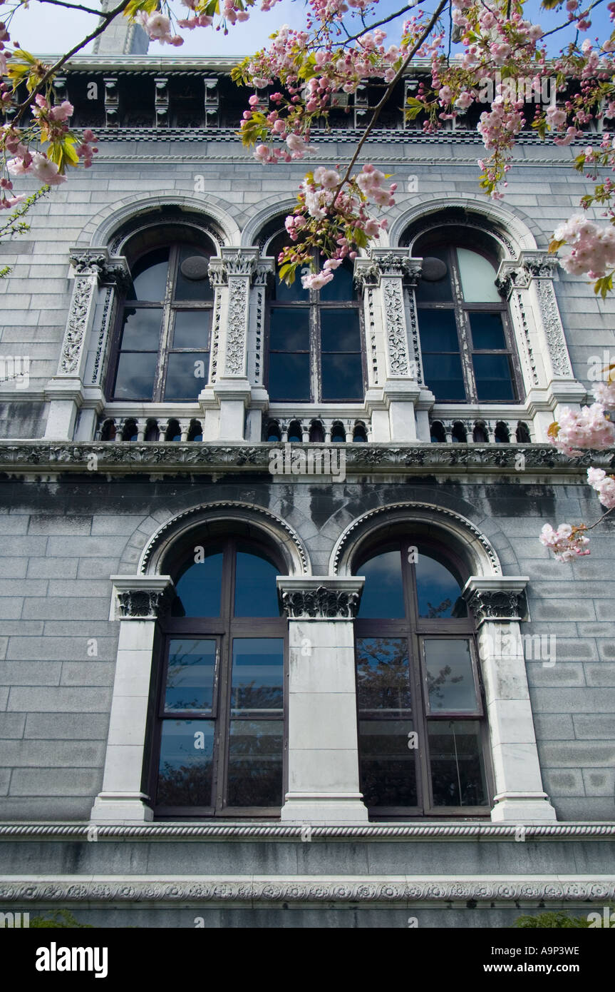 Architectural detail of windows in a neo classical building of Trinity ...