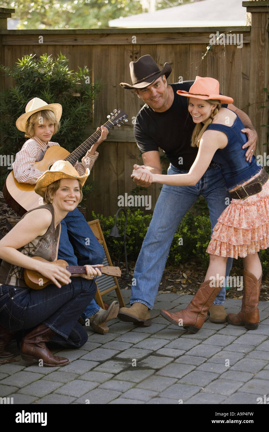 Family playing country music and dancing Stock Photo - Alamy Family playing country music and dancing Stock Photo - Alamy