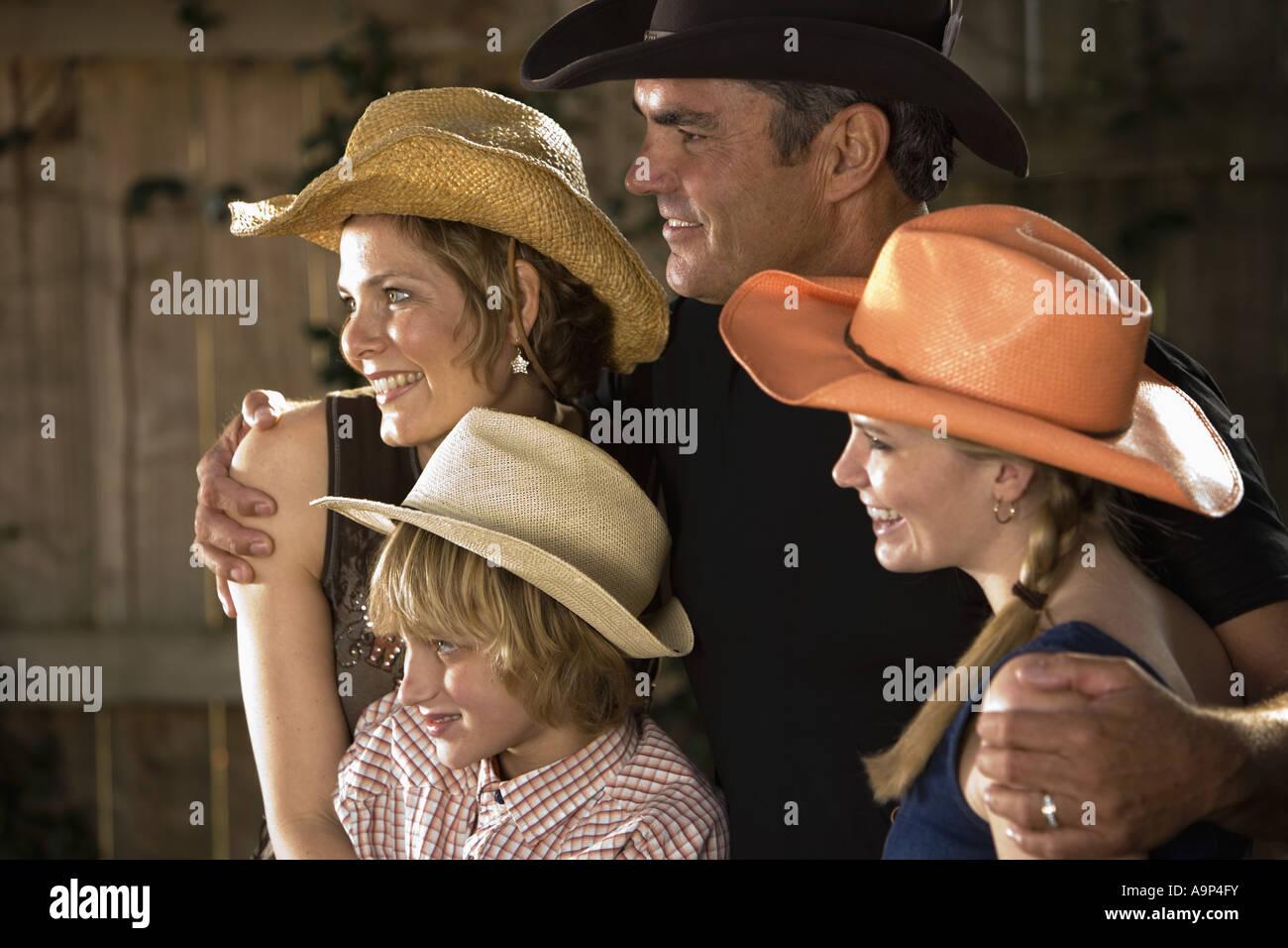 Portrait of a country family Stock Photo - Alamy