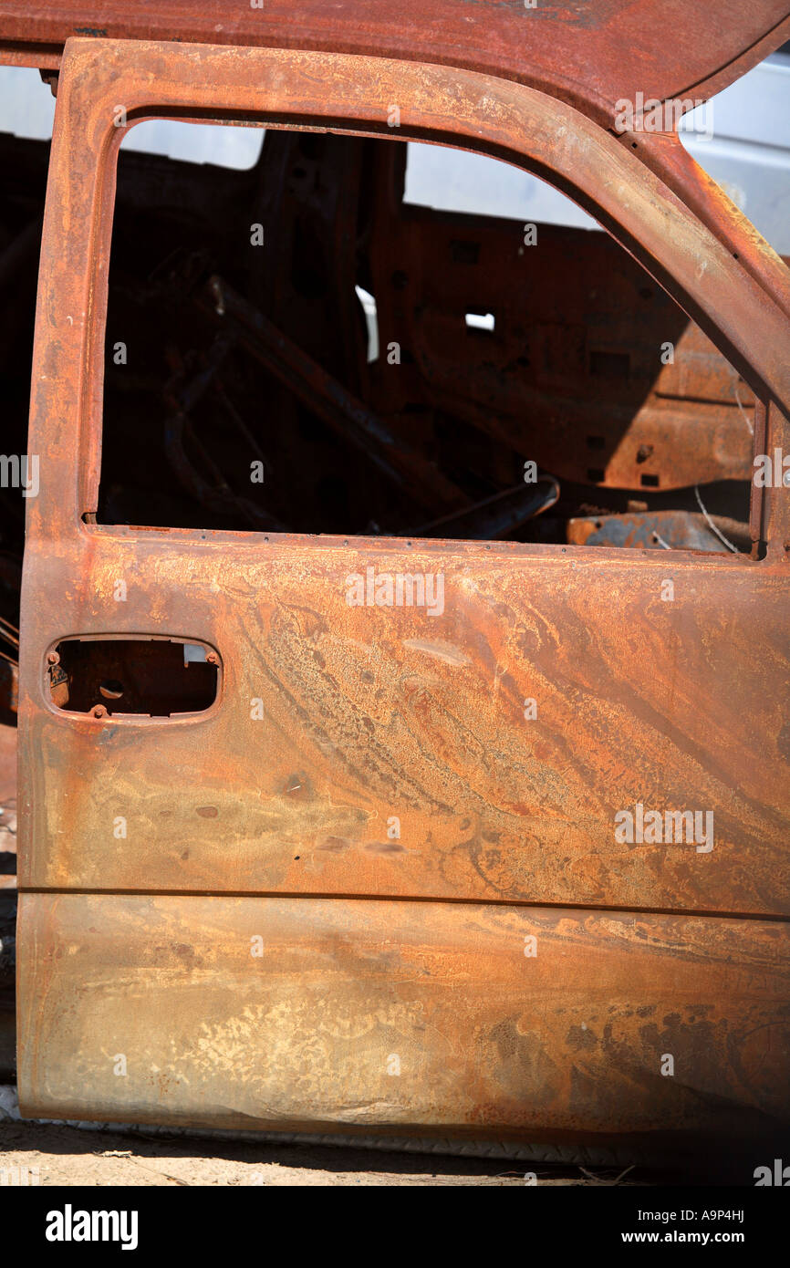 Rusting truck cab in junkyard in Saskatchewan Stock Photo - Alamy