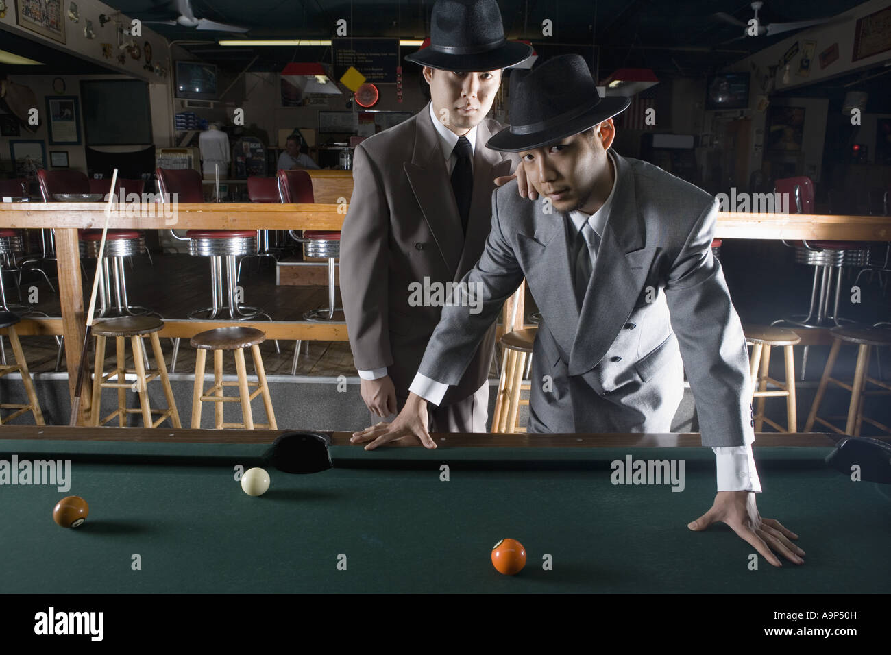 Gangster in pool hall hi-res stock photography and images - Alamy