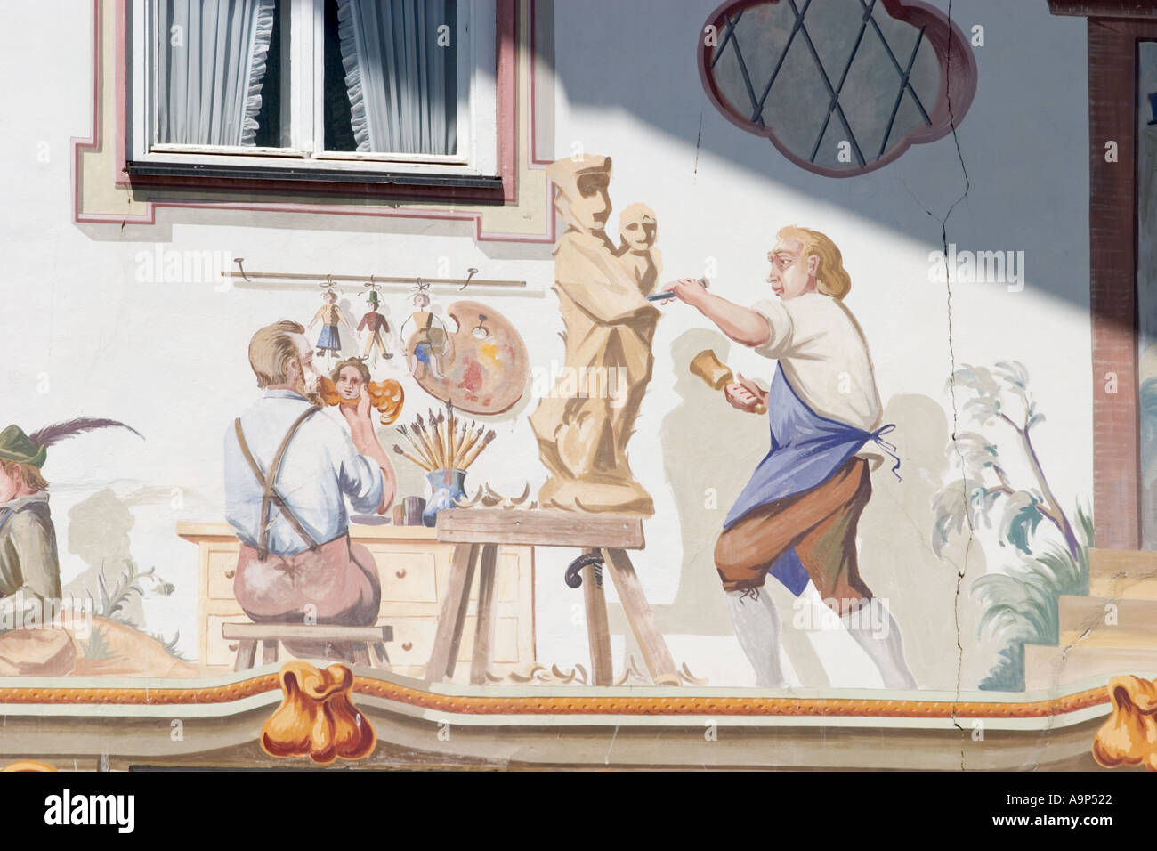 mural painting in Oberammergau Germany Stock Photo - Alamy