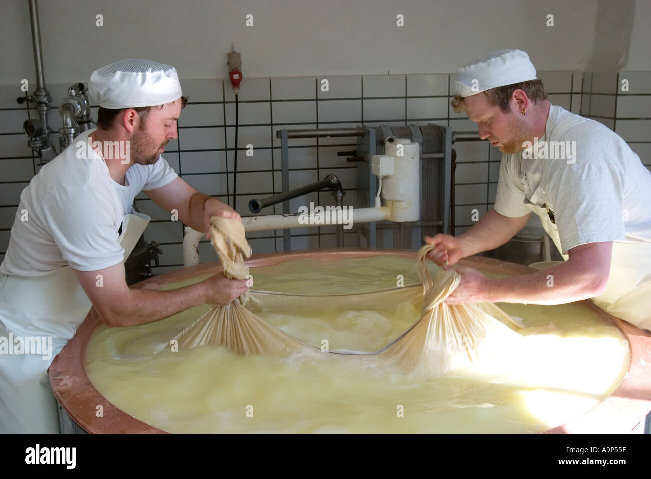 Alpine cheese factory hi-res stock photography and images - Alamy
