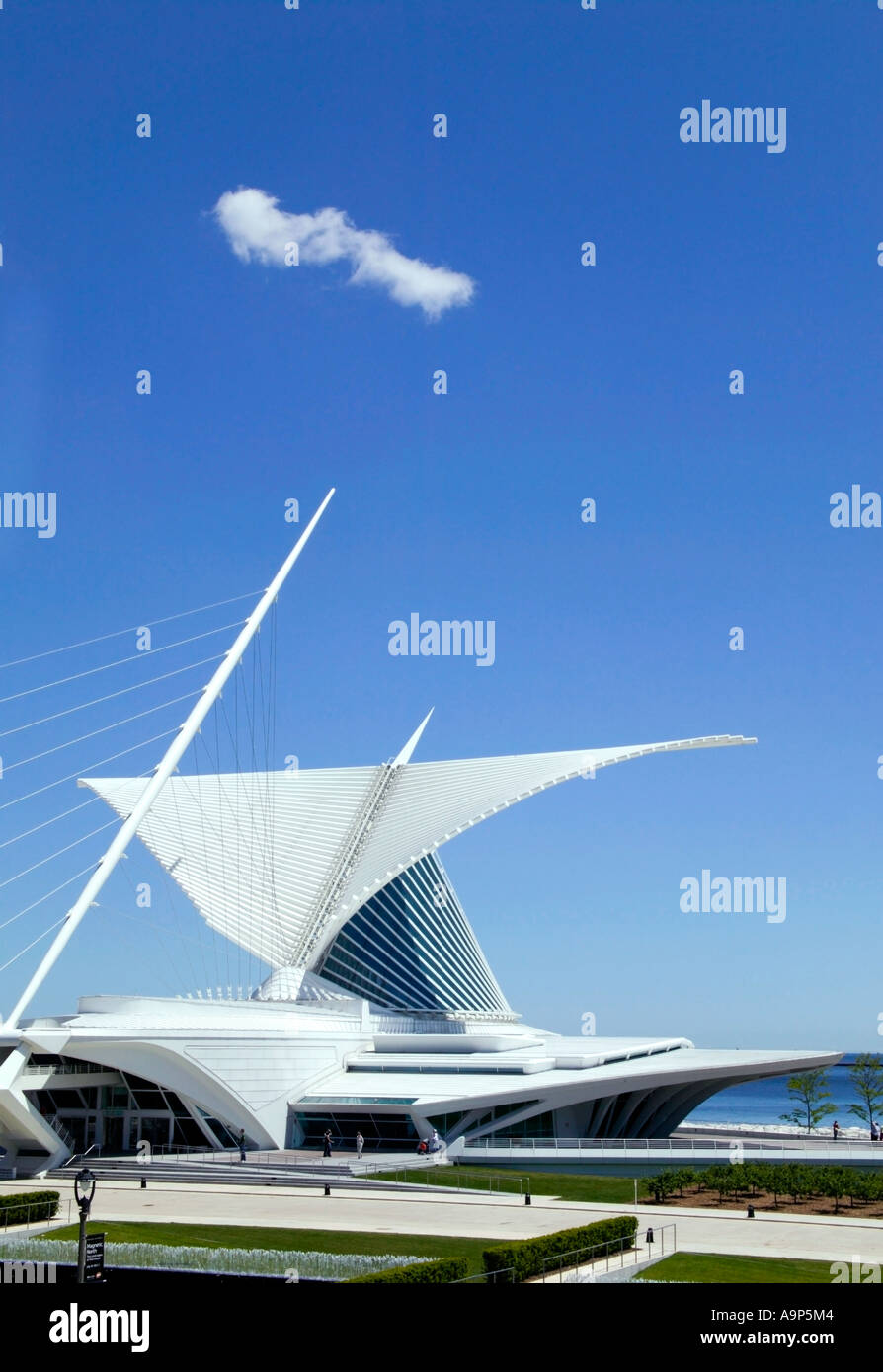 Calatrava wing of Milwaukee Art Museum Milwaukee Wisconsin USA Stock ...