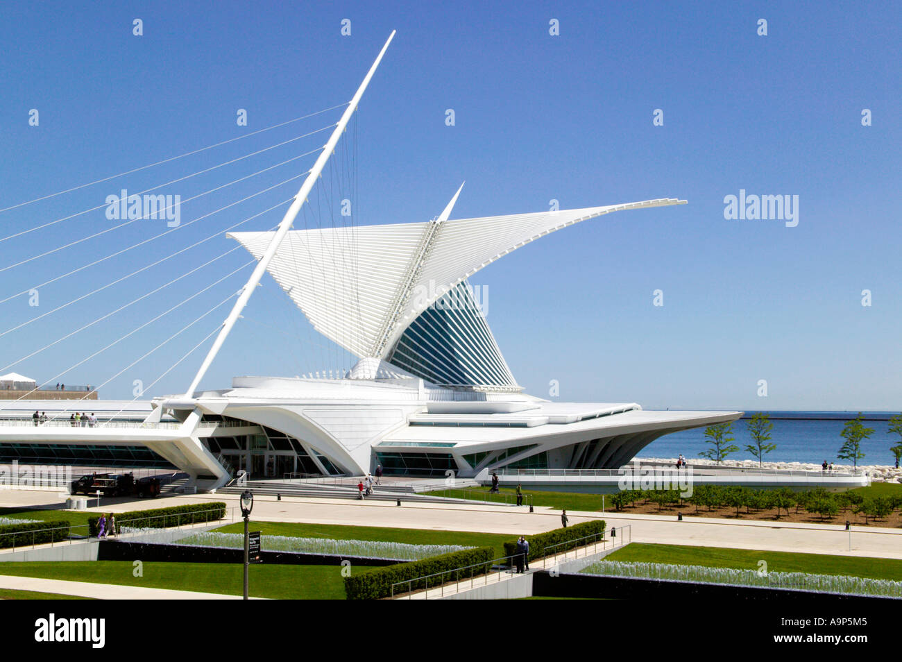 Calatrava wing of Milwaukee Art Museum Milwaukee Wisconsin USA Stock ...