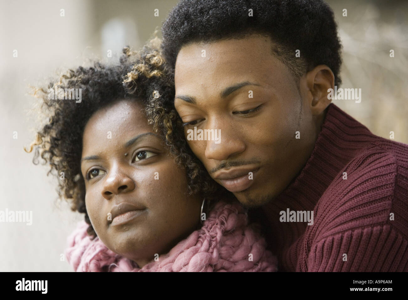 African couple day dreaming hi-res stock photography and images - Alamy